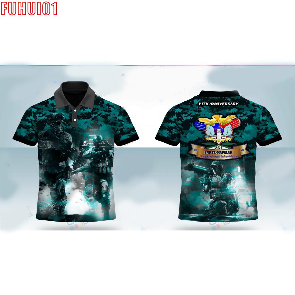 (Fuhui01) Full Sublimation Polo Shirt Security Pnp Uniforms Mapalad ...