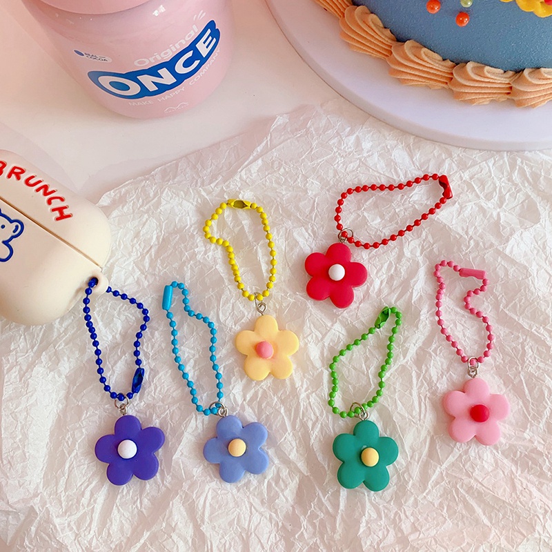 Key Chain Flower Dopamine Cute Keychain Student Friend Gifts Key Ring ...