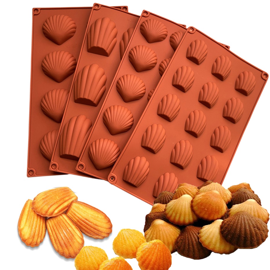Madeleine Pan Nonstick Silicone Madeleine Molds Shell Shape Baking Cake ...