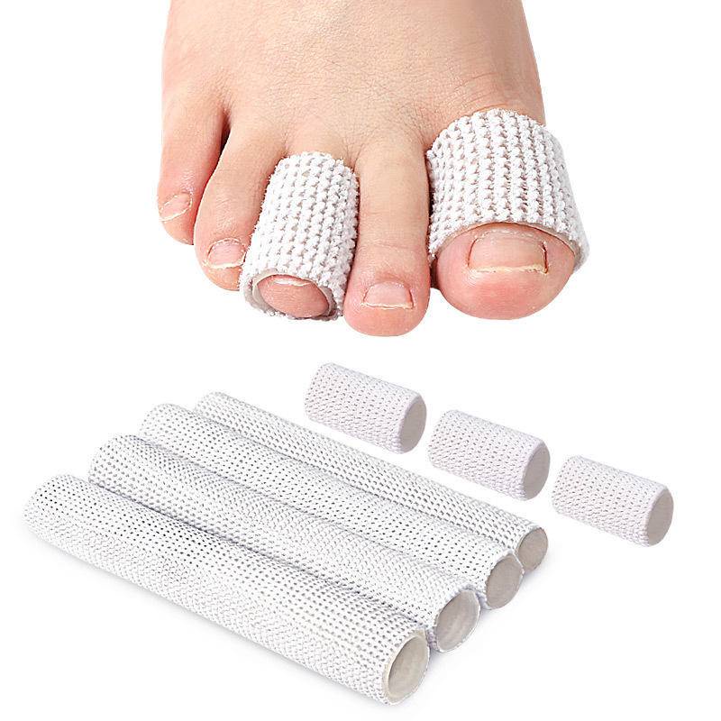 Open Gel Finger Toe Tube Fabric Gel Lined Cushion Sleeve Toe Protectors ...