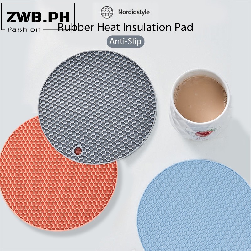 ZWB Silicone Pot Pad Heat Resistant Non-Slip Circle Mats Insulation ...