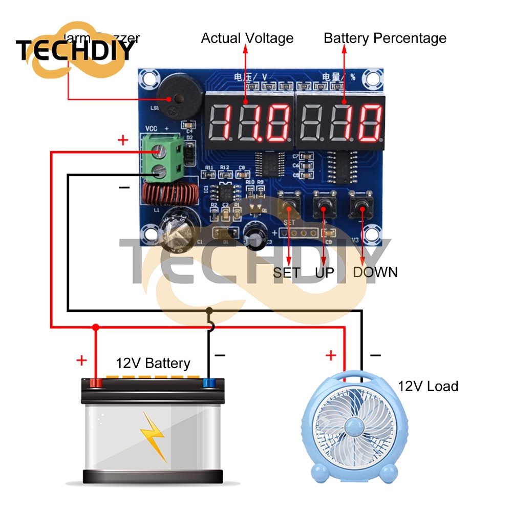 DC 7V-80V XH-M241 Battery Capacity Monitor Voltmeter Programmable ...