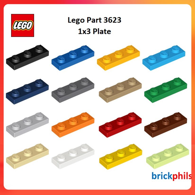 Lego Part 3623 1x3 Plate (2pcs per Lot) | Shopee Philippines