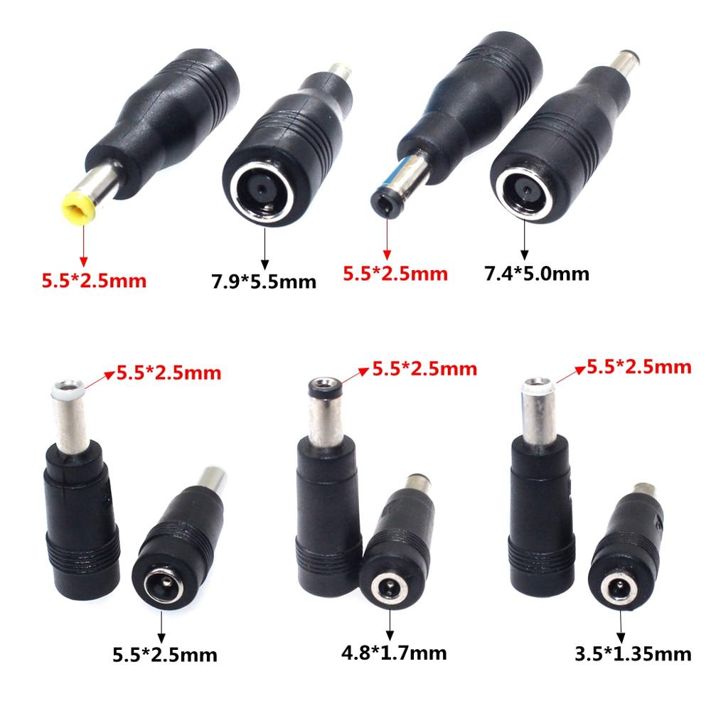 5.5*2.5mm DC Power Plug Adapter DC jack 5.5 X 2.5 mm Male to 7.9*5.5 7.4 *5.0 3.5*1.35 4.8*1.7 5 ...
