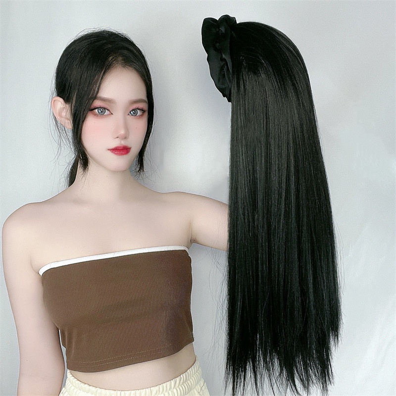 Cloud Headband Wig Female One UV Type High-Temperature Fiber Half ...