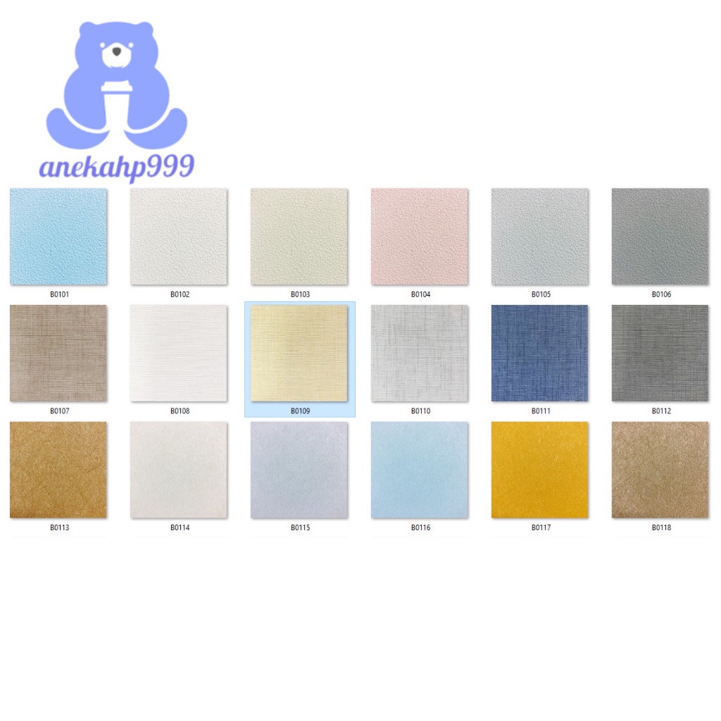 Plain Rona B wallpaper Code B0101 -B0153 Textured Embossed motif per ...