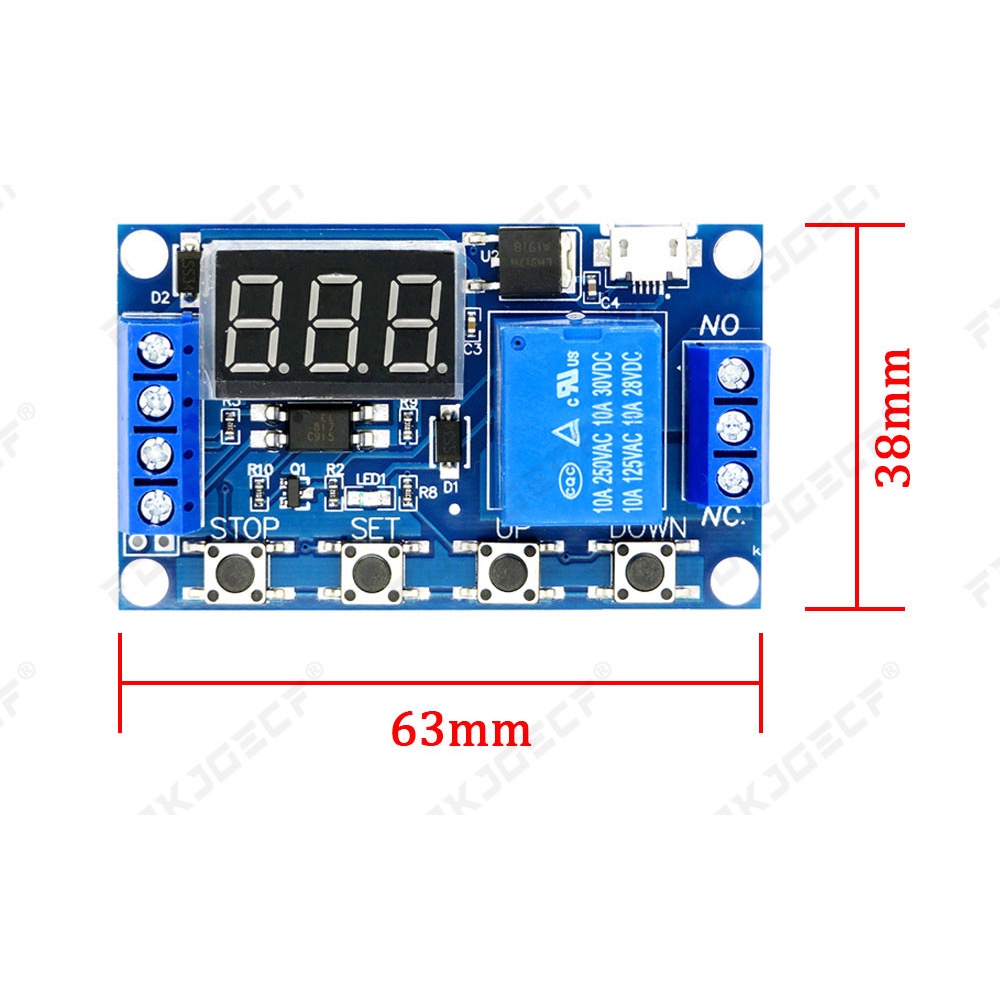 1 Channel 5V Relay 6-30V Relay Module OFF/ON Switch Trigger Time Delay ...