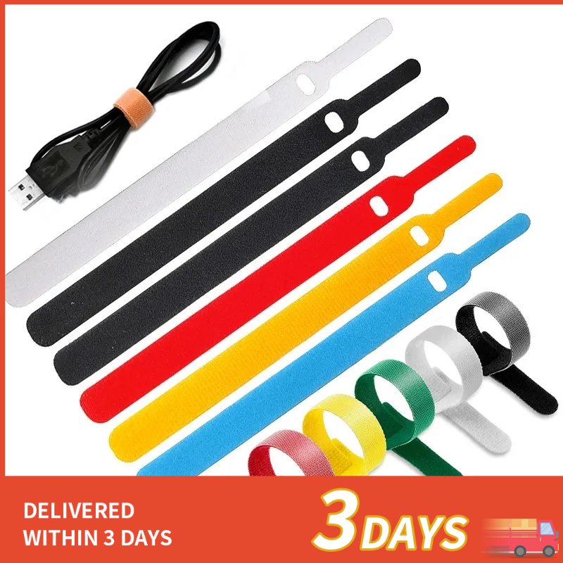 Reusable Self-adhesive Cable Ties Needle-shaped Cable Organizer Earbud ...