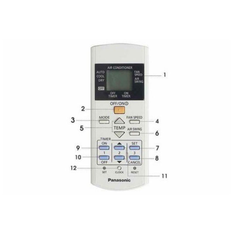 1-way Panasonic air conditioner remote control | Shopee Philippines