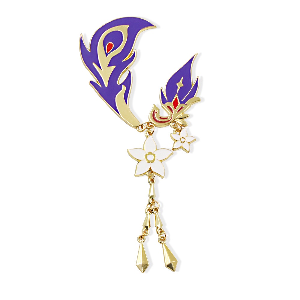 Genshin Impact Cosplay Badge Keqing Inspired Cartoon Brooches Lapel ...