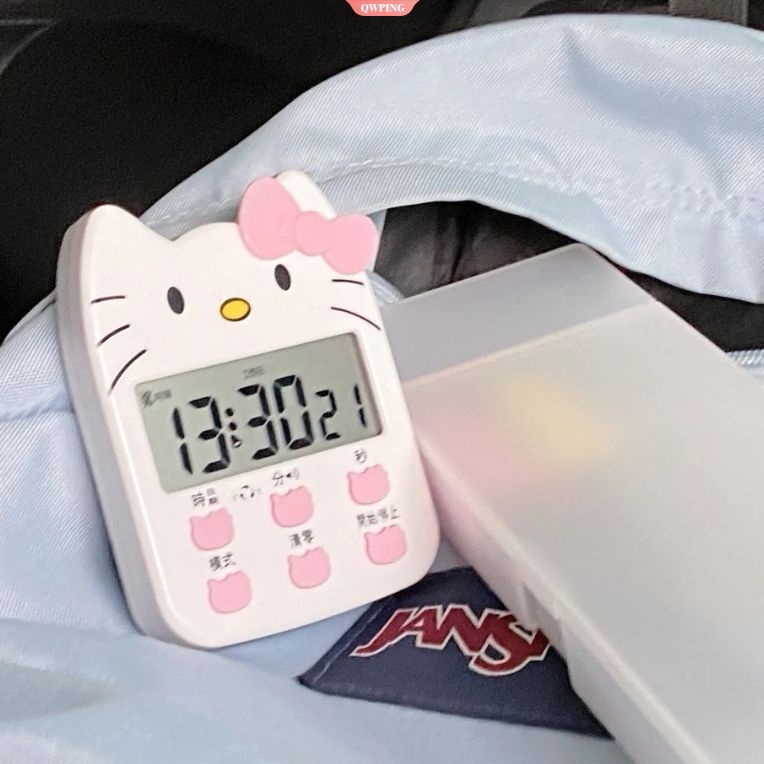 Sanrio Hello Kitty Digital Silent Clock with Light Timer for Students ...