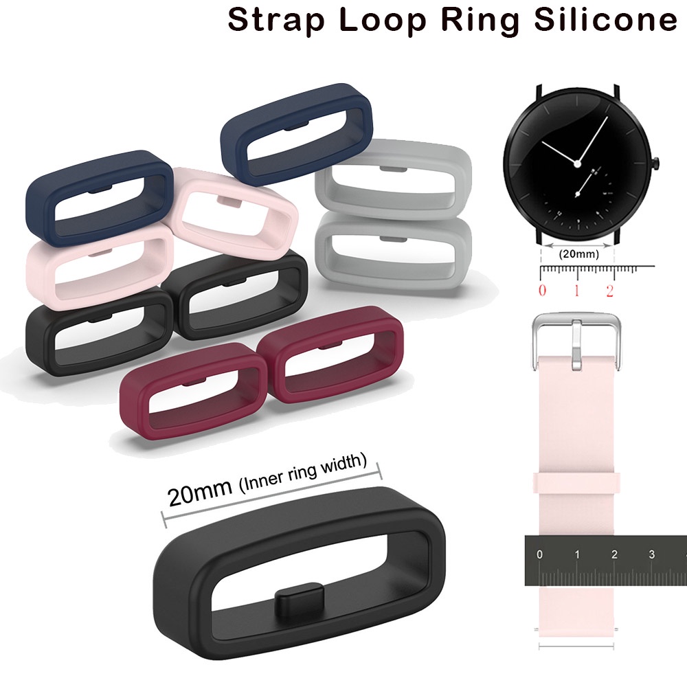 18mm 20mm 22mm Rubber Smart Watchbands Loop Ring Silicone Sport ...