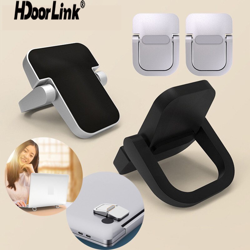 HdoorLink 2Pcs Laptop Stand Aluminum Foldable Non-slip Base Bracket ...