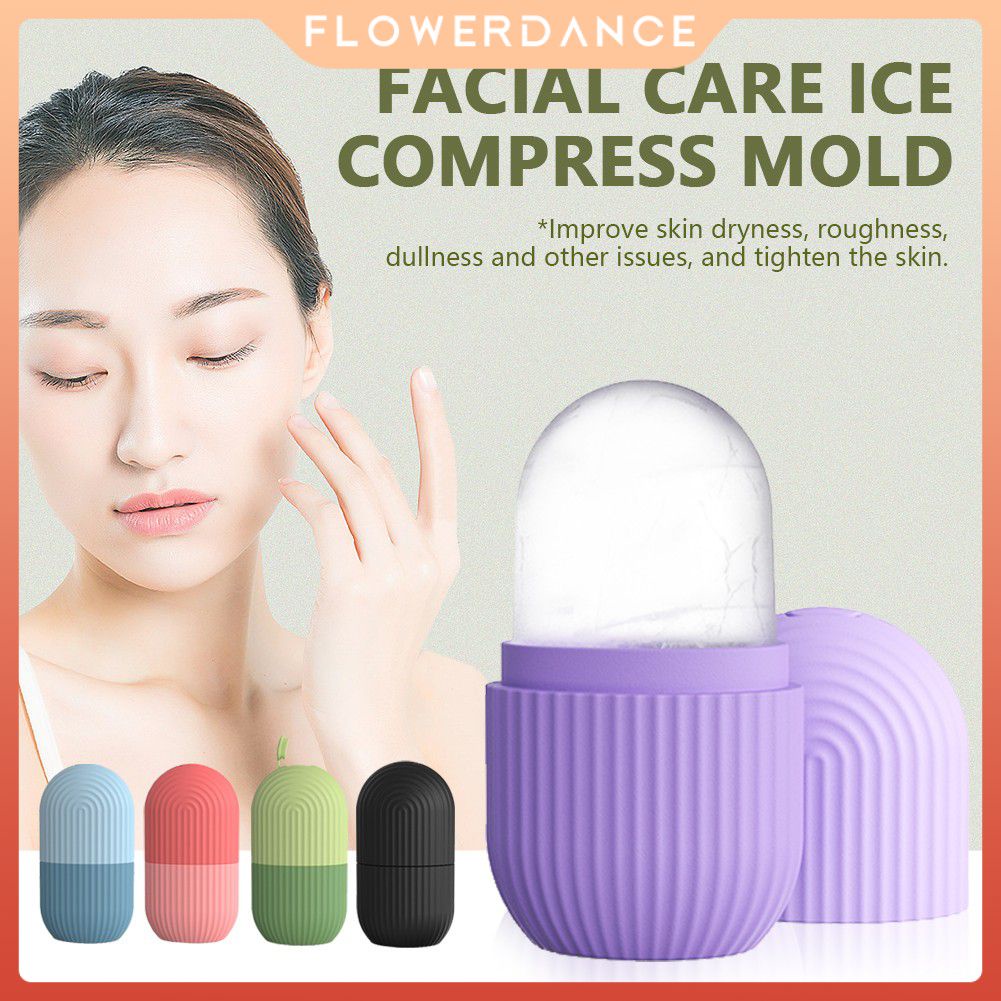 Silicone Ice Massage Face Contour Cooling Capsule Beauty Roller Tool ...