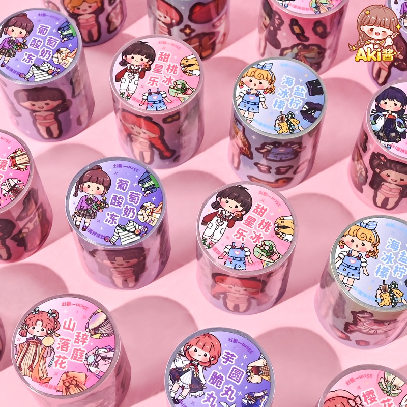 [Ready Stock] Aka Sauce Dress-up Tape Handbook Tape Cute Cartoon diy ...
