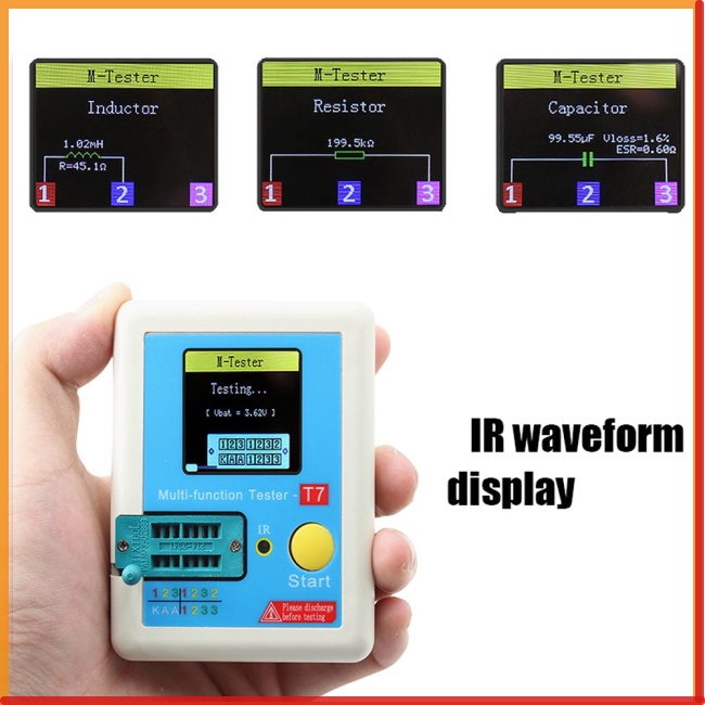 HOG LCR-t7 Transistor Tester TFT Diode Triode Capacitance Tester ESR ...