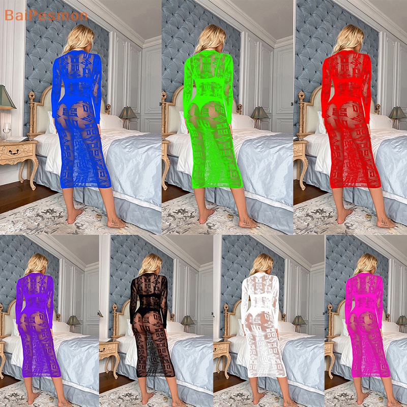 [BaiPesmon] Sexy Women Lingerie Translucent Bodysuit Hollow Mesh ...