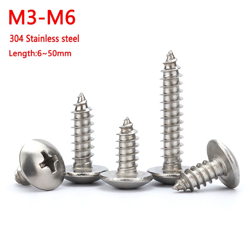 TA Phillips Recessed Truss Head Self-tapping Screw M3 M4 M5 M6 304 Stainless Steel Cross ...