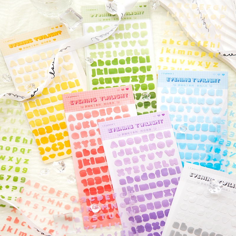 ENWEI 2 Sheets [Dream Pudding Series] Simplicity Journal Stickers ...