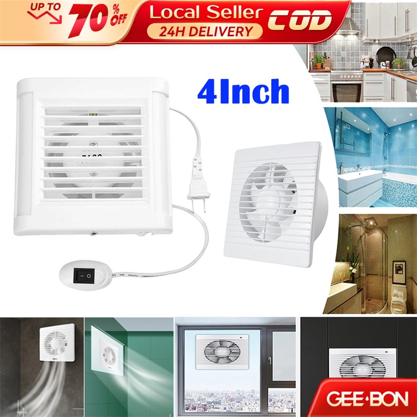 GEEBON Exhaust Fan Wall Mounted Home Air Vent Ventilator Fan 220V Air ...
