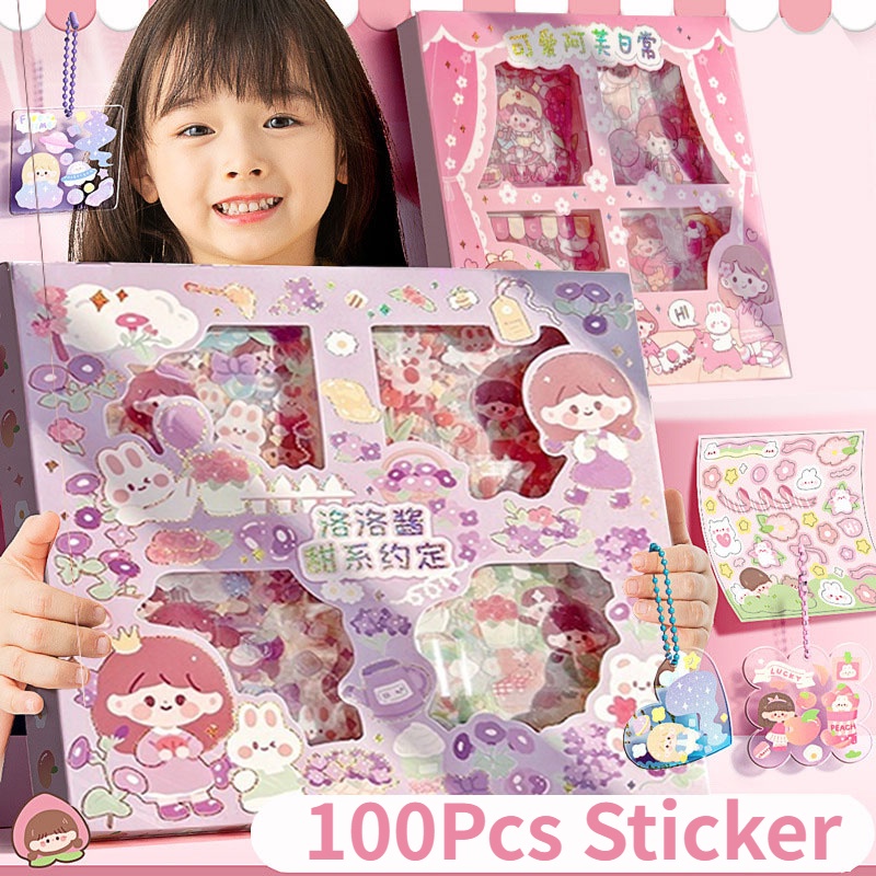 100/200Pcs Cute Sticker Set Stickers Girl Kawaii Sticker Scrapbook ...