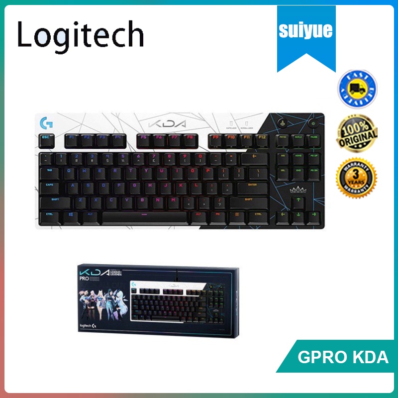 Logitech GPRO KDA mechanical keyboard Brown wired switch Compact 87 key ...
