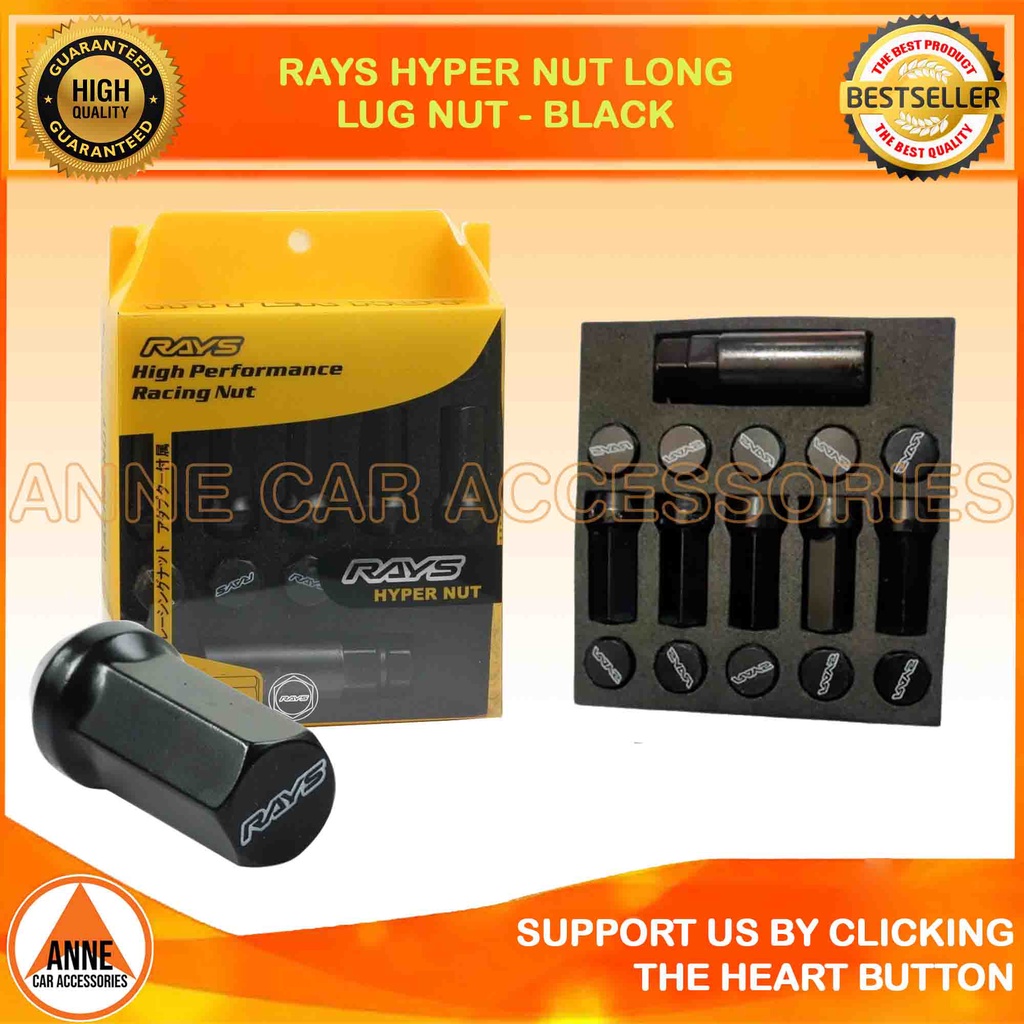 Rays Hyper Nut Long Wheel Lug Nuts with HEX Adapter High Performance Racing Nut | Shopee Philippines