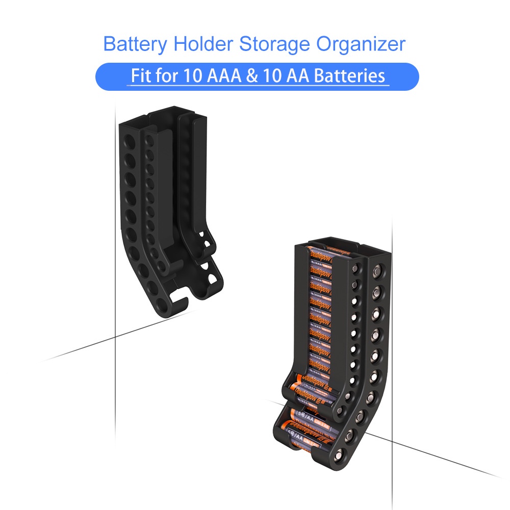 AA/AAA Battery Storage Bracket Battery Wall Mount Storage Bracket ...