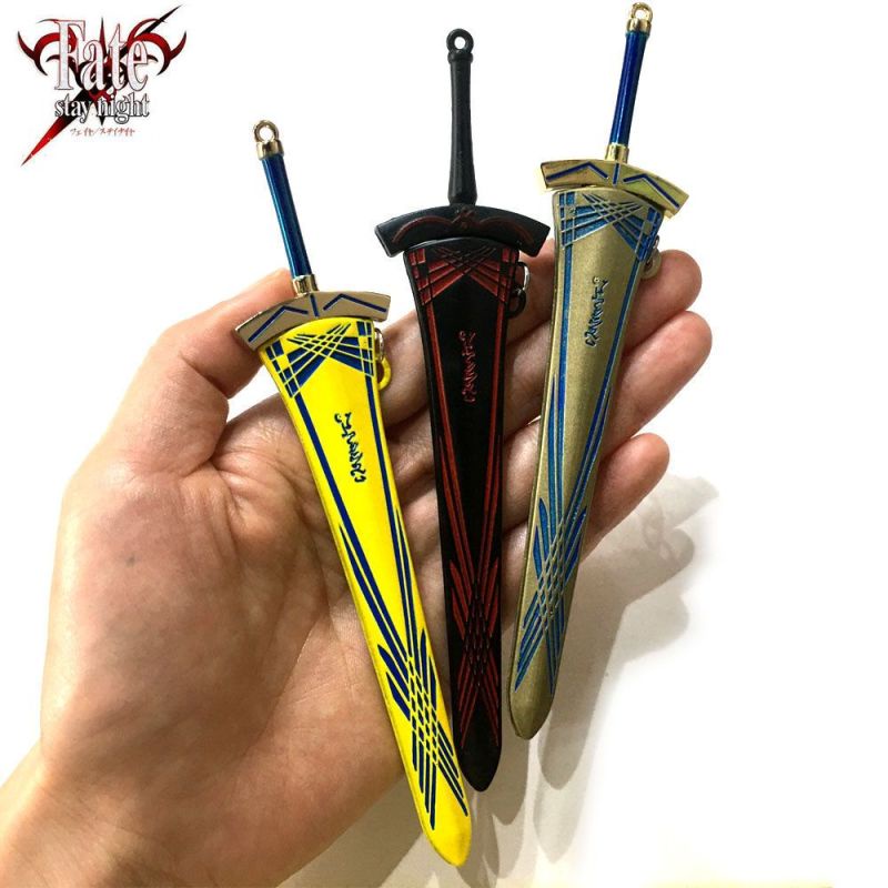 Anime Fate Grand Order Saber Weapon Keychain Arthur Pendragon Excalibur ...