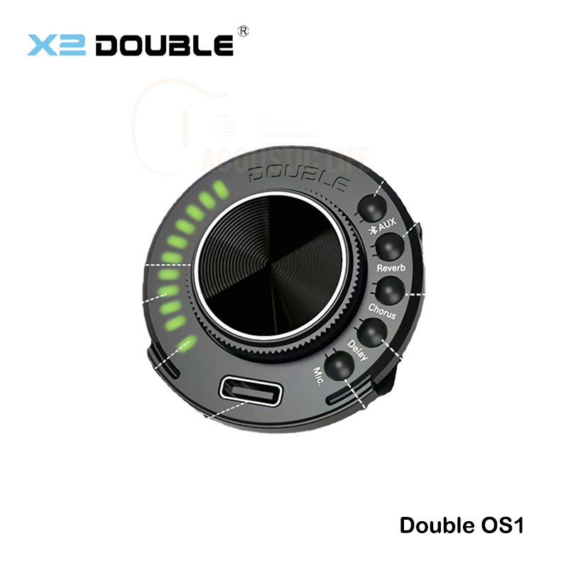 DOUBLE OS1 Acoustic Guitar Bluetooth 5.0 Smart Pickup Built-in Chorus ...