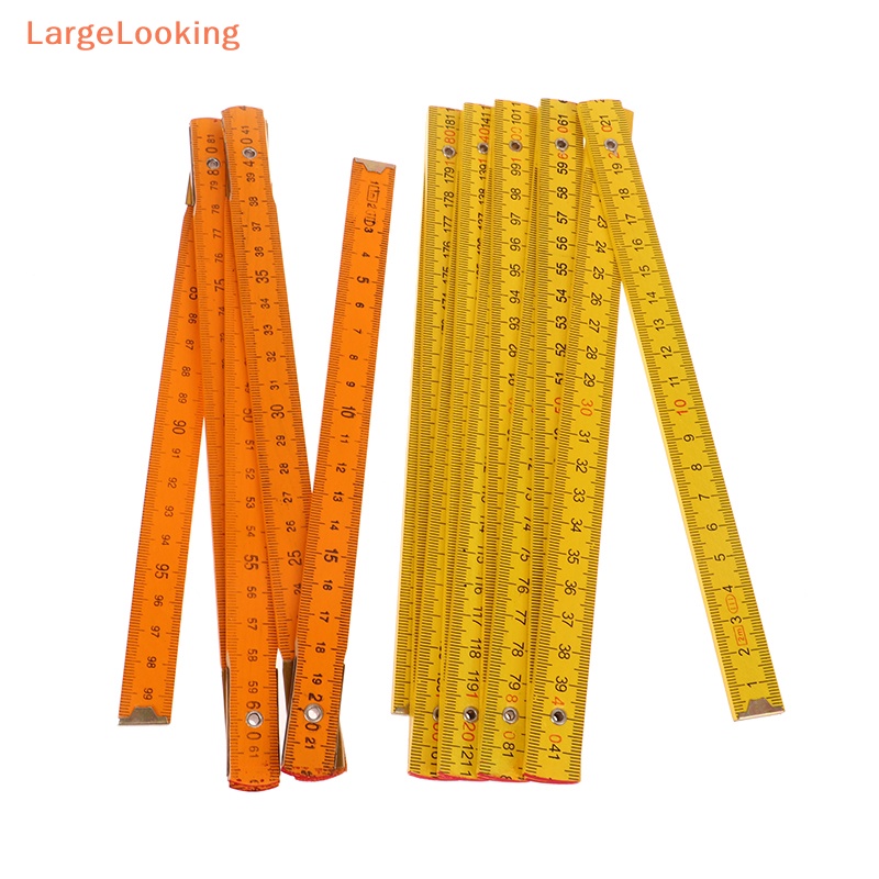 [LargeLooking] Stick Folding Ruler Wood Carpenter Metric Measuring ...