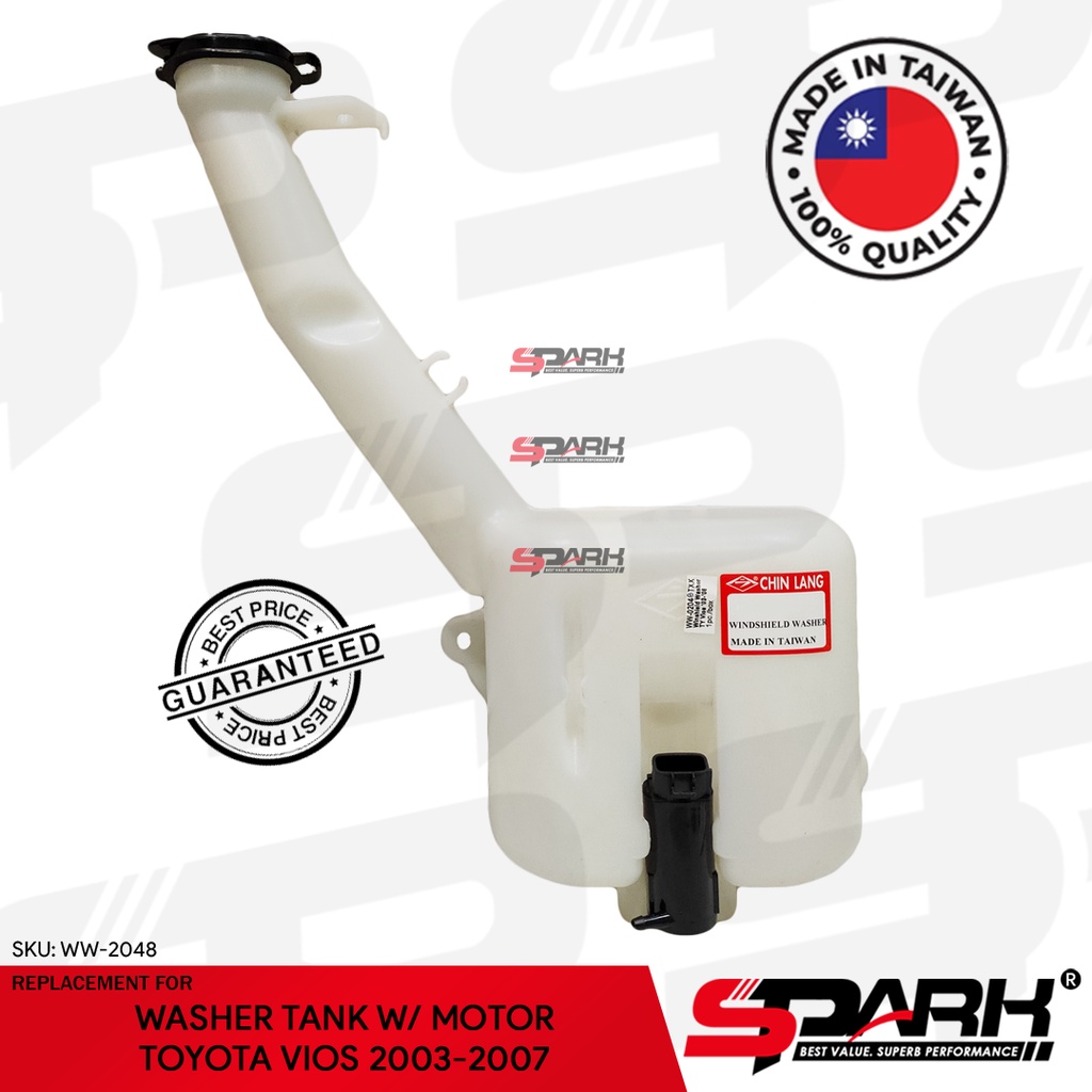 Windshield Washer Reservoir Tank w/ Motor Pump 12V for Toyota Vios ...