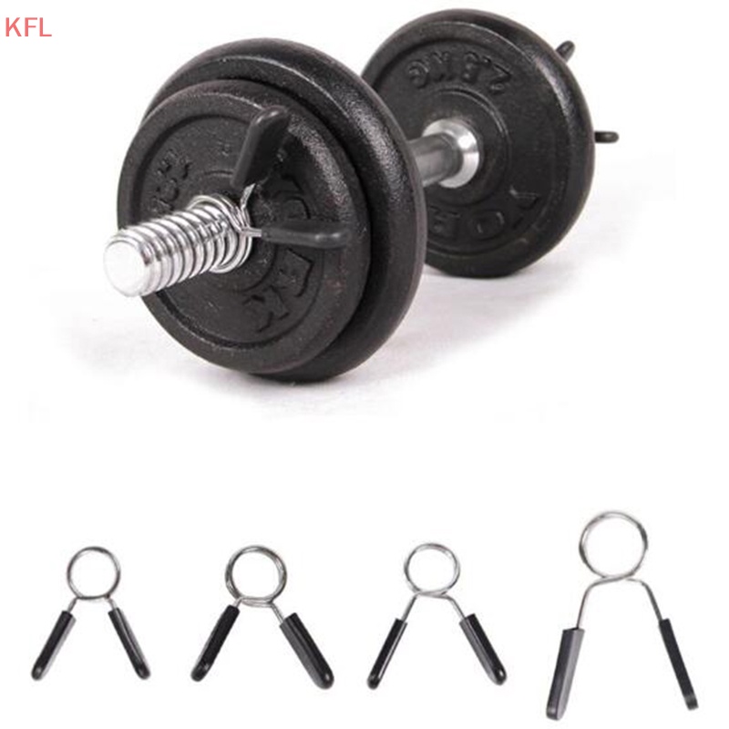 (KFL) Barbell Clamp Spring Collar Clips Gym Weight Dumbbell Lock Kit ...