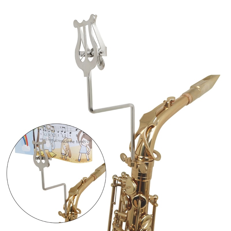 TO Saxophone Marchings Lyre Portable Music Stand Sax Clamp-On Clip ...