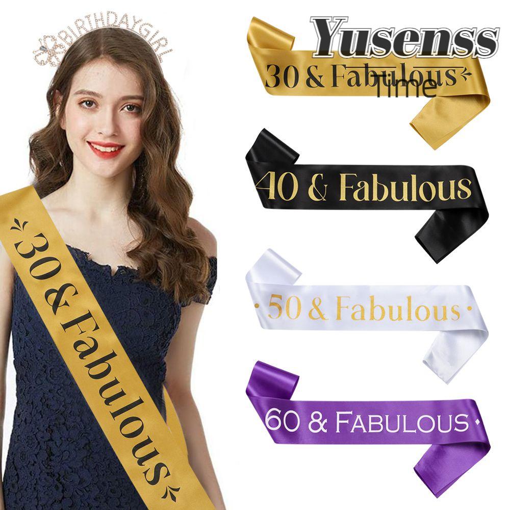 Glitter Satin Sash 30th 40th 50th 60th Birthday 30 & Fabulous Shoulder ...