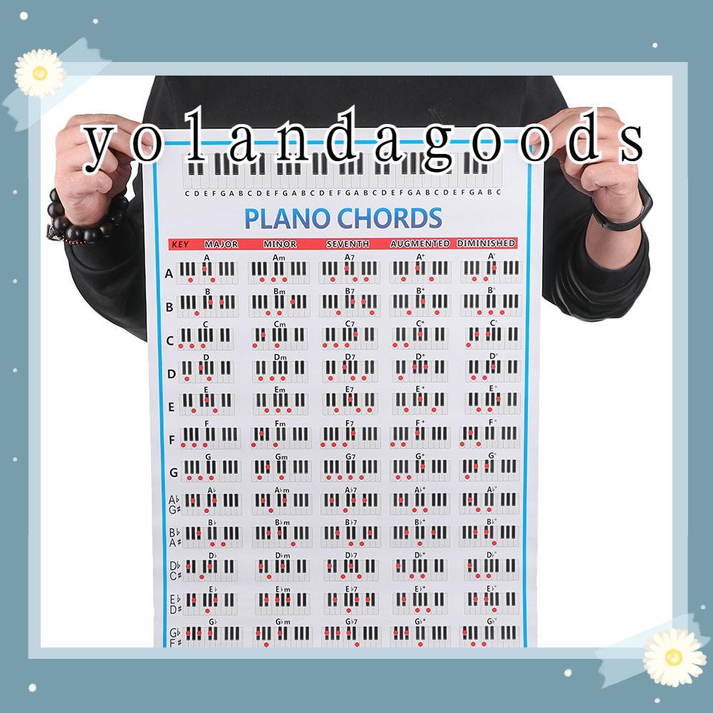 YOLA Tablature Piano Chords Kids Gift Poster For Students Chord Chart ...