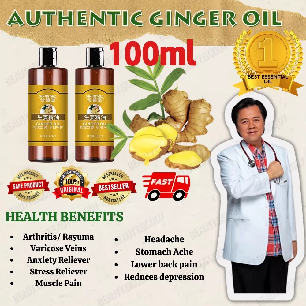 100ML Ginger Essential Oil Ginger Miracle Oil Original Slimming ...