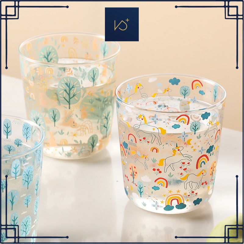 Kitchen Plus Emily cute Glass Cup 455mL | Shopee Philippines