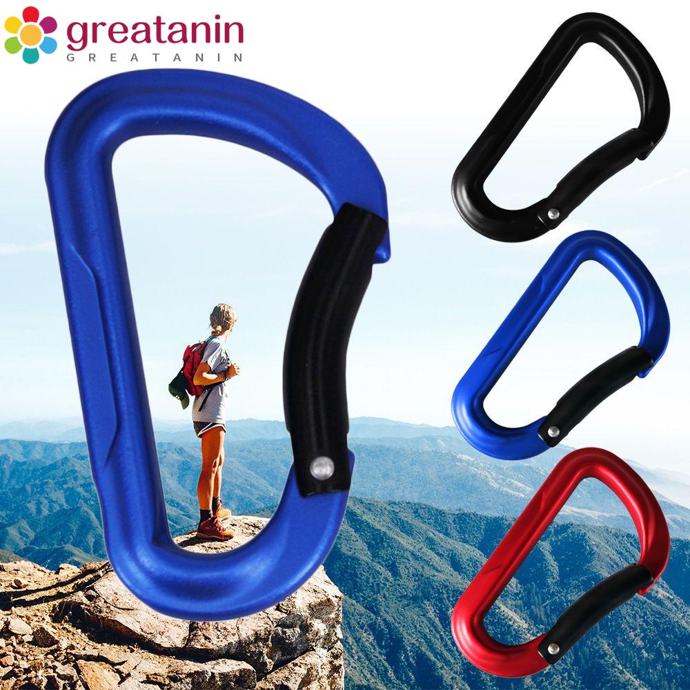 GREATANIN 2Pcs Climbing Button Equipment Safety Alloy Carabiner ...