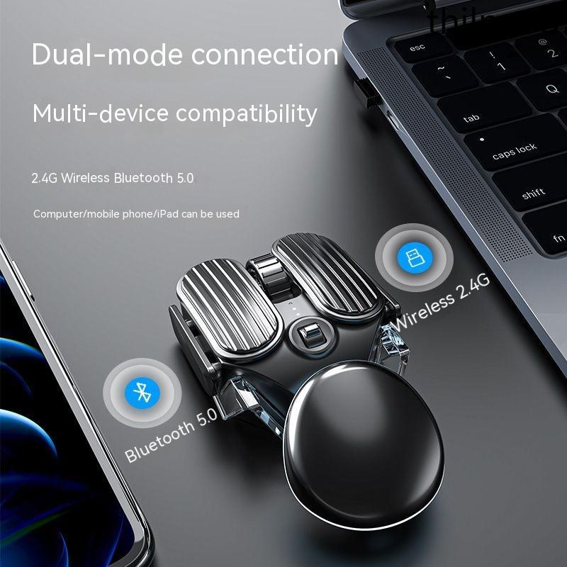 EWEADN Gaming Sci-Fi Bluetooth Mouse Silent rechargeable mechanical ...