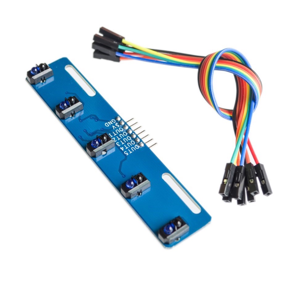 5 Channel Black White Line Identification Sensor Module Tracking ...