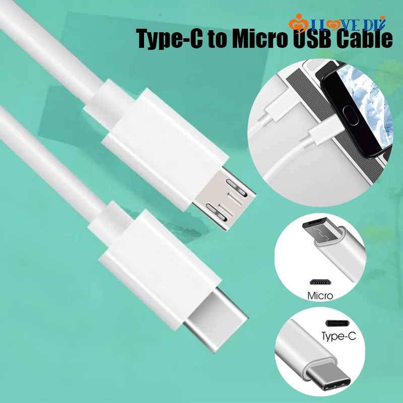 Multipurpose Type-C Micro Dual Ports Cell Phone Connection Cord/ Laptop ...