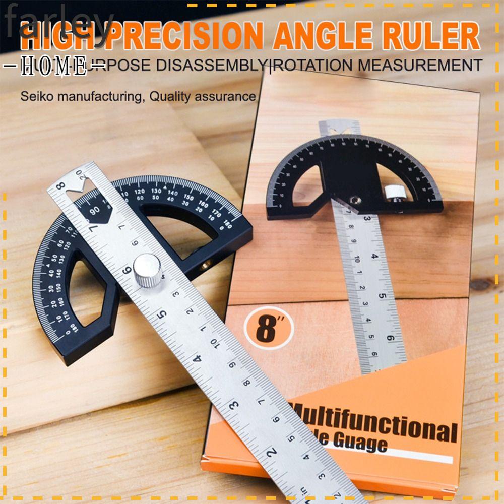 FARLEY Protractor Angle Finder, Stainless Steel 8-Inch Adjustable Angle ...