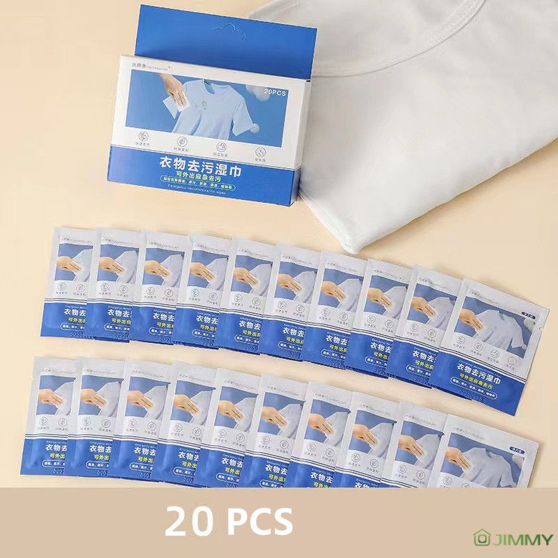 20pcs Clothes Cleaning Wipes Decontamination Paper Disposable Portable ...