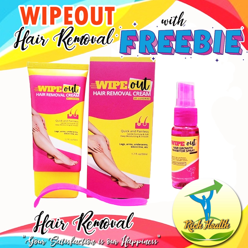 Wipeout Hair Removal Cream by Luxewax (Choose Hair removal, Hair Growth ...