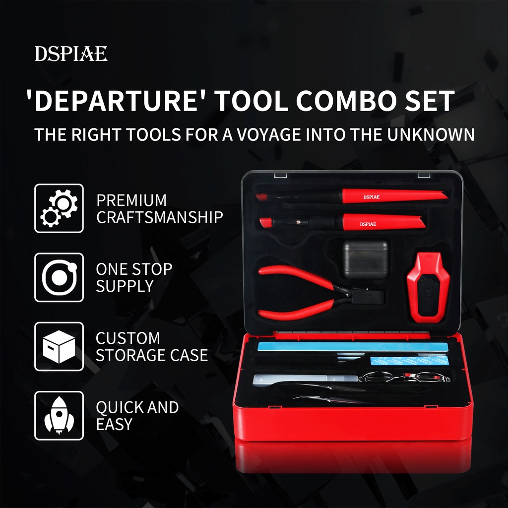 DSPIAE TC-S01 DEPARTURETOOL Pliers Tweezers Sanding Board COMBO SET ...