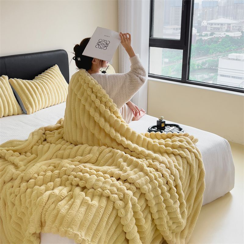 Ready Stock WindSing Faux Fur Throw Blanket Luxury Soft Rabbit Wool ...