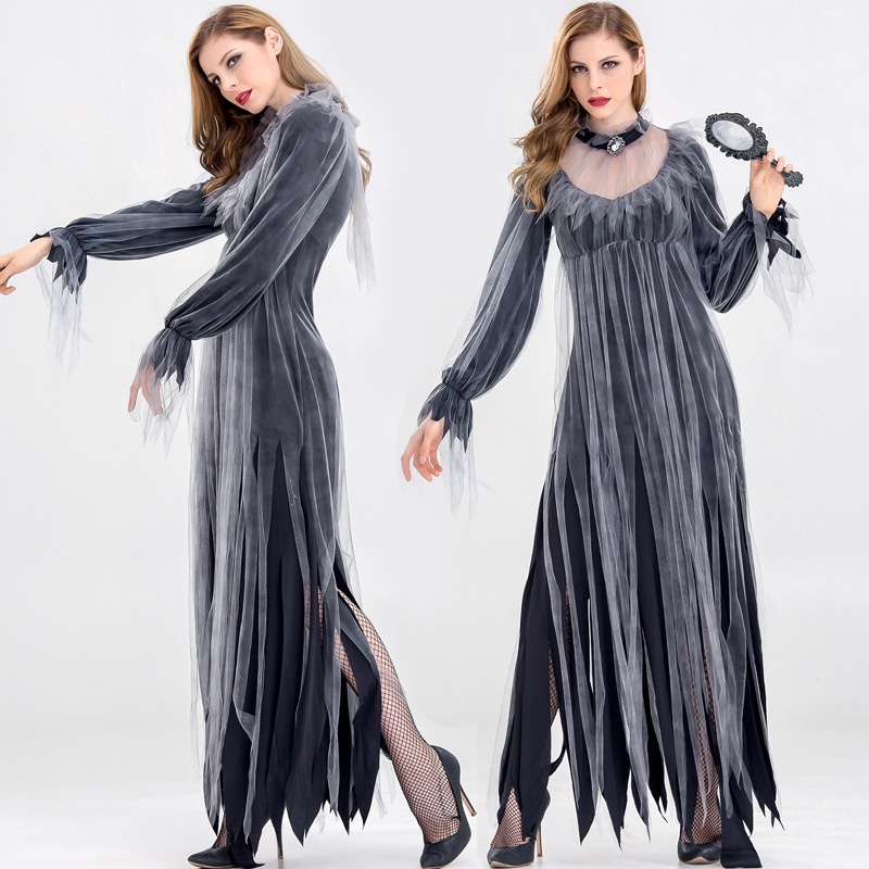 Bloody Girl Ghost Costume Horror Death Demon Bride Dress Masquerade ...