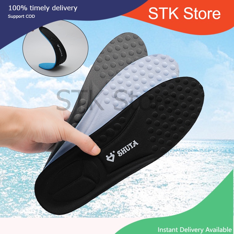STK FB007 SHUTA Shock Absorption Insoles for Men and Women Full Length ...