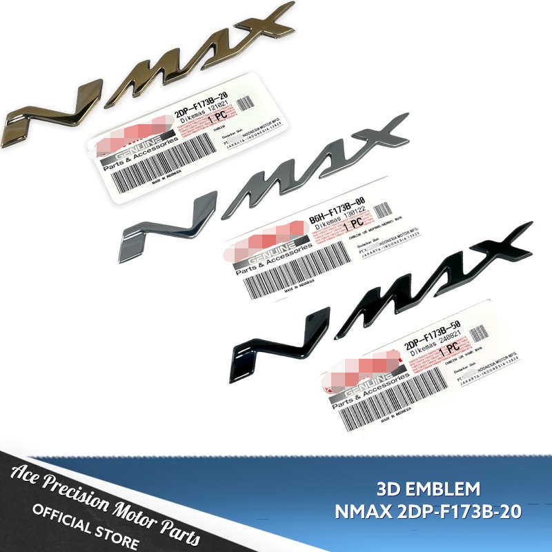 3D EMBLEM NMAX B6H-F173B-00/2DP-F173B-20/2DP-F173B-50 (1PIECE ONLY ...